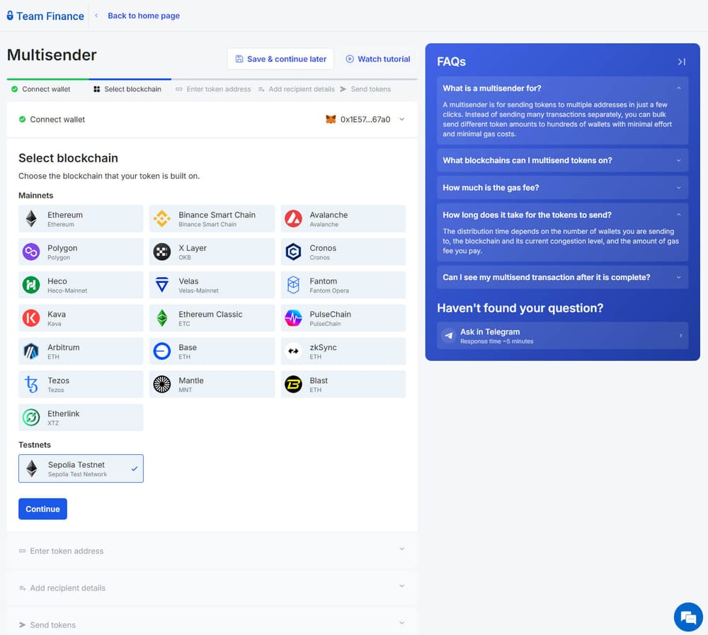 How to send tokens to multiple accounts in bulk - Tutorial