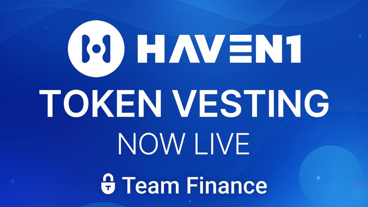 Create Haven1 Token Vesting Schedules