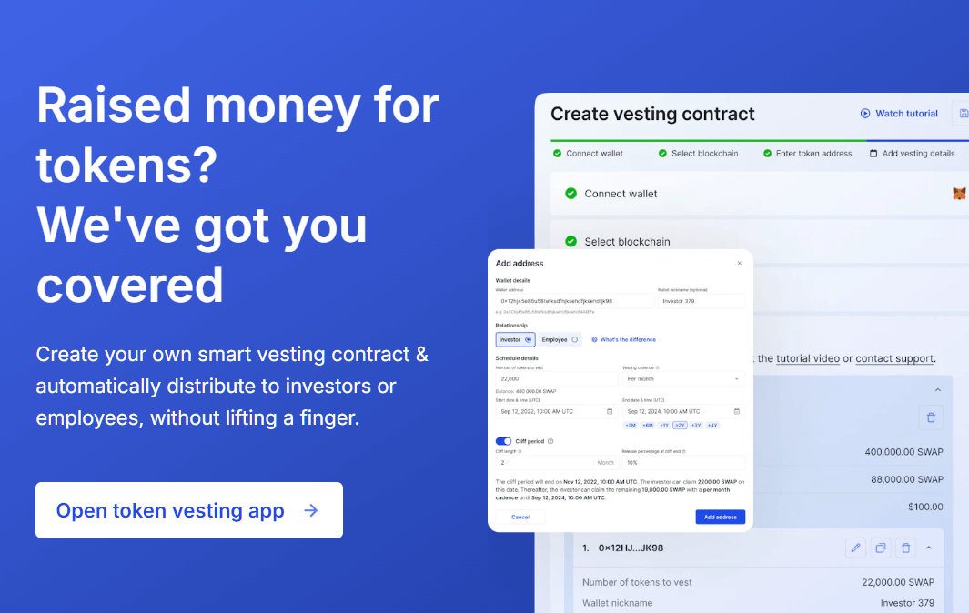 Token Vesting Guide for Project Leaders